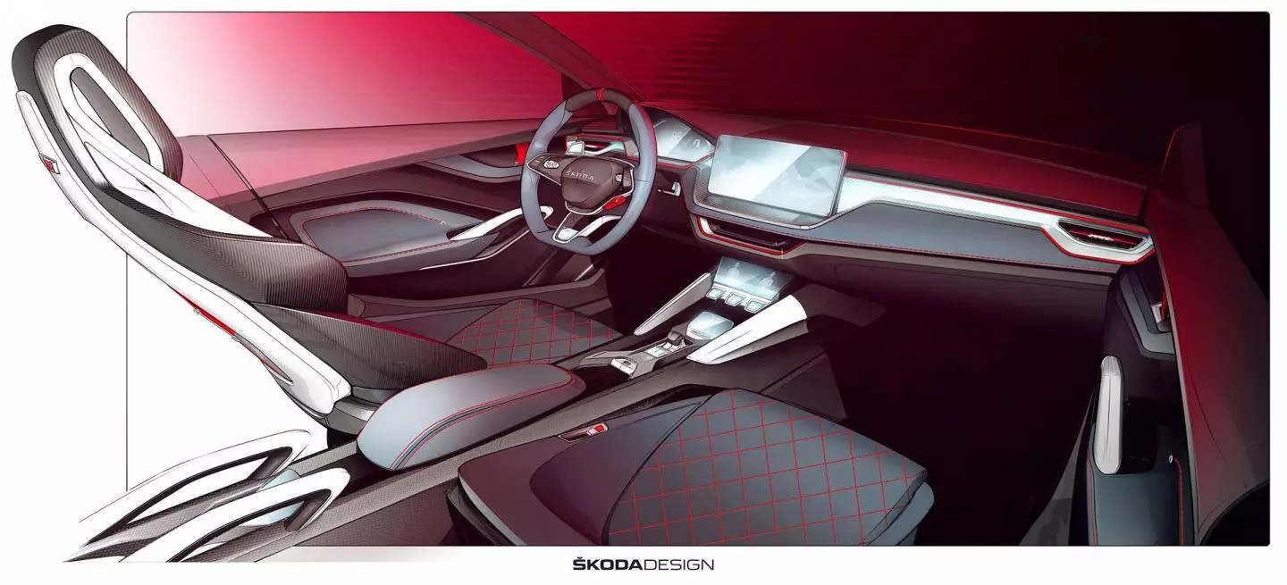 Skoda Vision RS 컨셉 인테리어 02