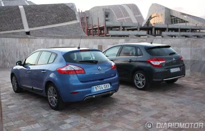 Citroën C4 1.6 e-HDi 110 CV CMP Exclusive vs Renault Mégane GT Line 1.9 dCI 130 CV, Comparative Test