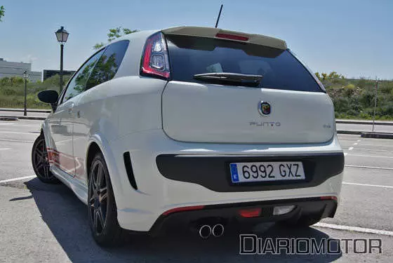 Rear of the Abarth Punto Evo