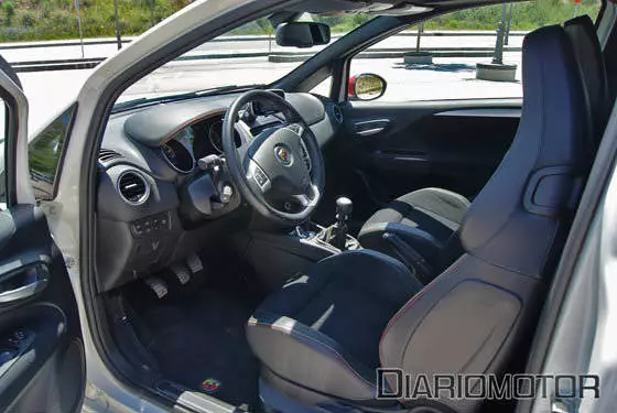 Interior of the Abarth Punto Evo