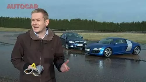 Audi R8 V10 mod Skoda Octavia 1.4 TSI, en duel ikke så ulige