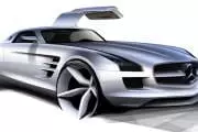 Mercedes SLS AMG, viralliset luonnokset ja kuvat ohjaamosta 43189_4