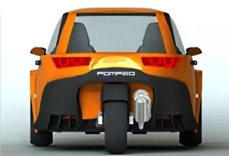 Pompéo tricycle, एक सानो तीन पाङ्ग्रे सवारी साधन जो इथेनॉल मा चल्छ