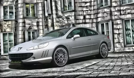 Peugeot 407 Coupé vum Musketier, franséisch aggressiv