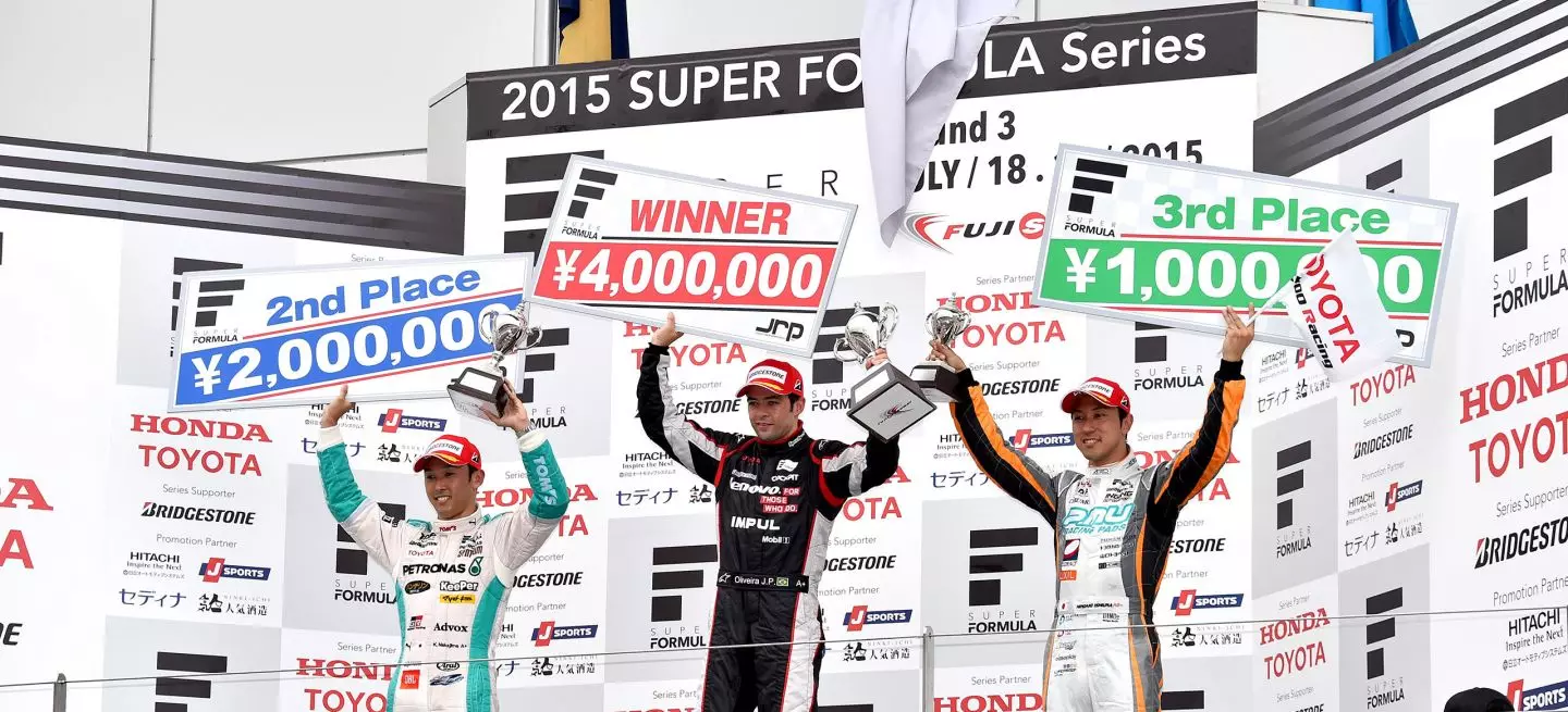 Podium Super Formuły Fuji 2015